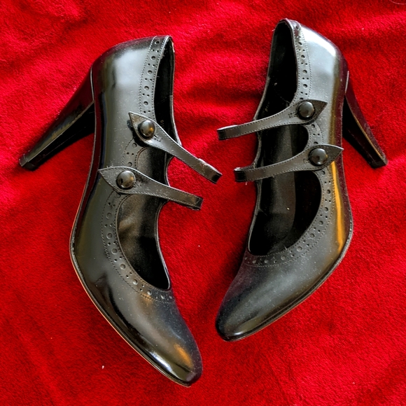 Vaneli | Shoes | Van Eli Womens Size 95n Pumps All Leather Black Mary ...